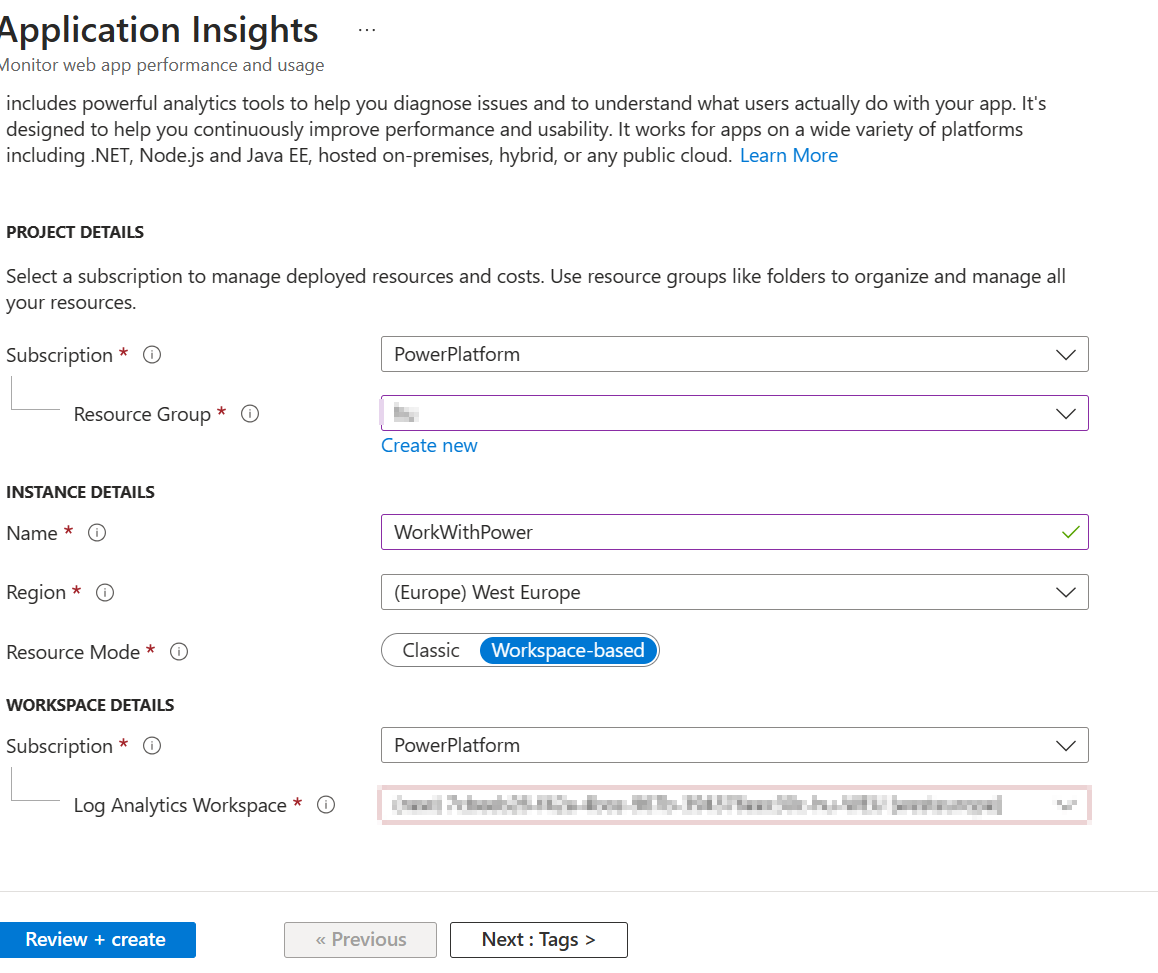 Connect PowerApps to Azure Application Insights – WorkWithPower